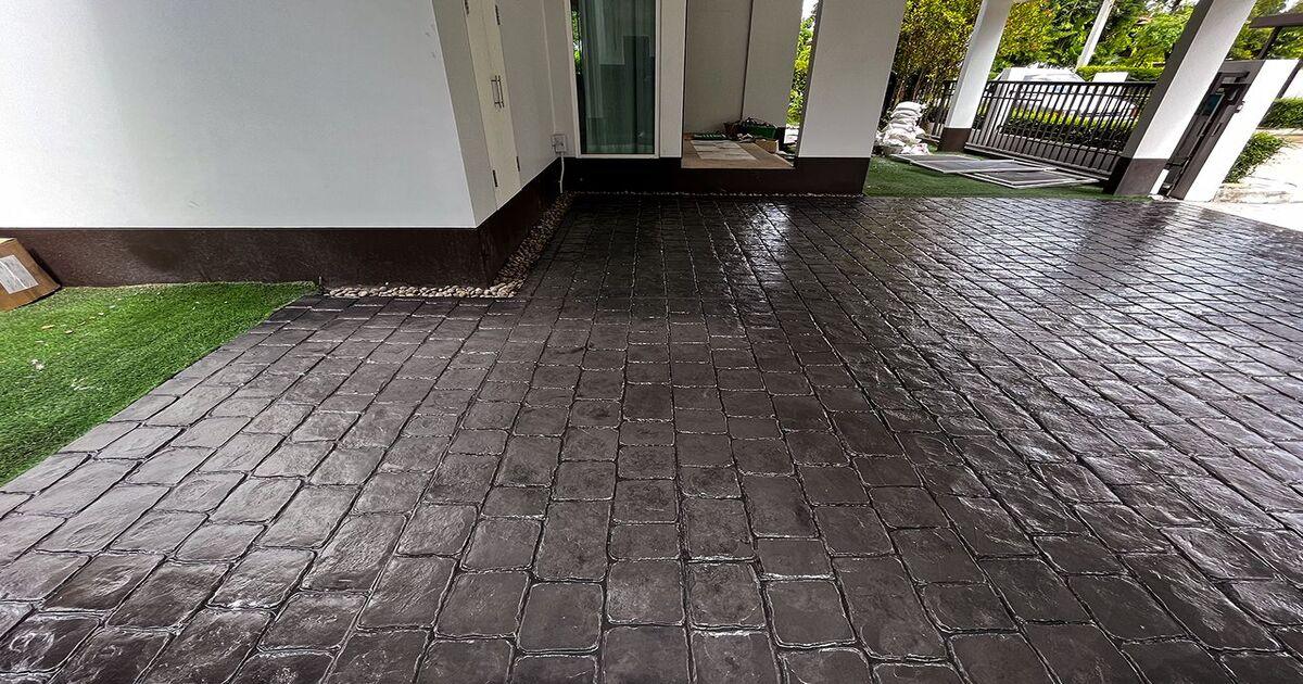 คอนกรีตพิมพ์ลาย London Deep Joint 120x67 cm | Peak Material